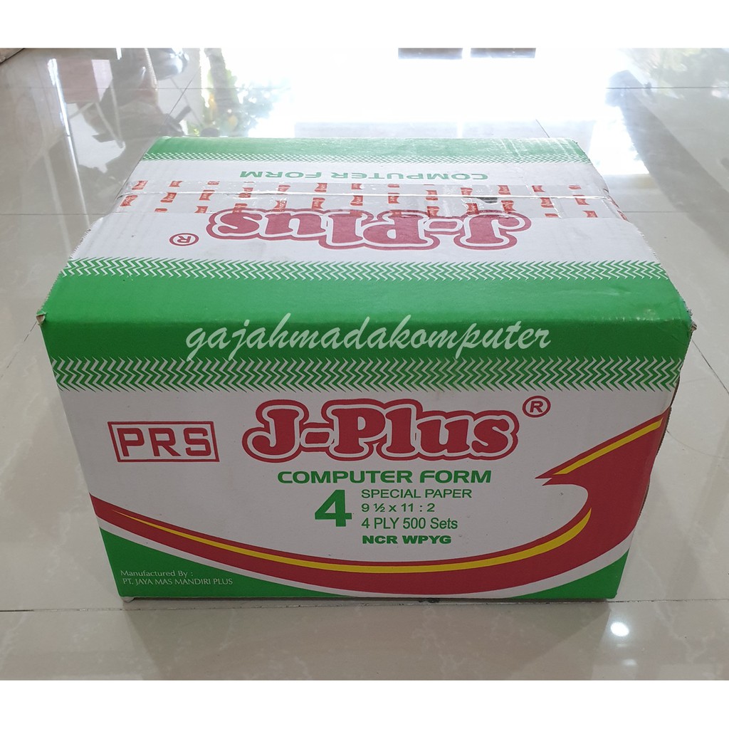 Jual Continuous form J-Plus 9,5 x 11 4ply rangkap 4 CF K4 W PRS atau ...