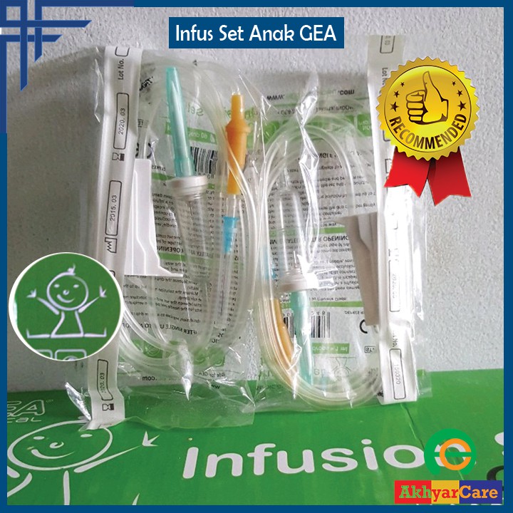 Jual Infus Set Anak GEA Selang Infusion Set Infus Anak Original Alat ...