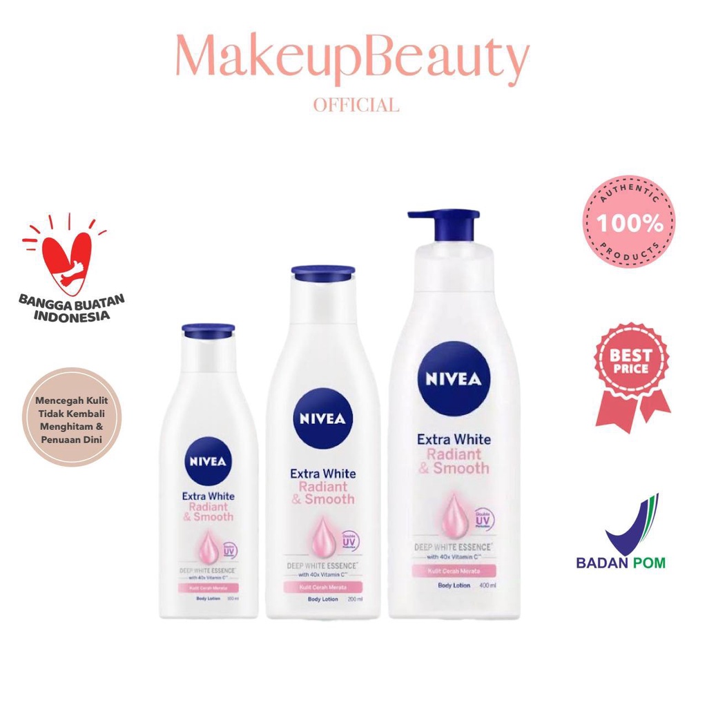 Jual Nivea Body Lotion Extra White Radiant And Smooth Serum Shopee