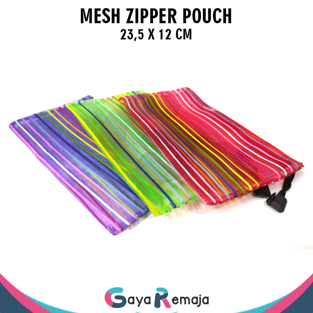 Jual Dompet Serbaguna / Pocket File Rainbow / Pouch Jaring / Mesh ...