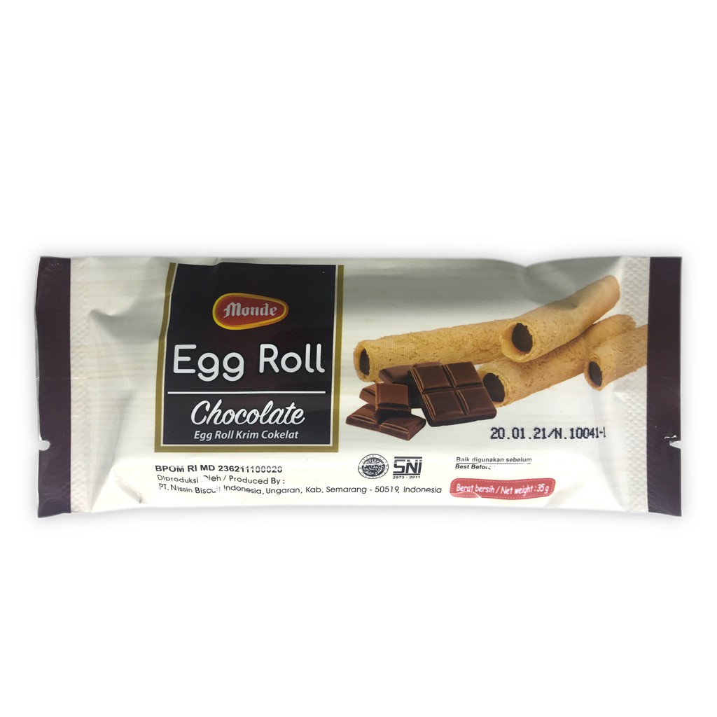 Jual Monde Egg Roll Chocolate 10 x 35gr | Shopee Indonesia