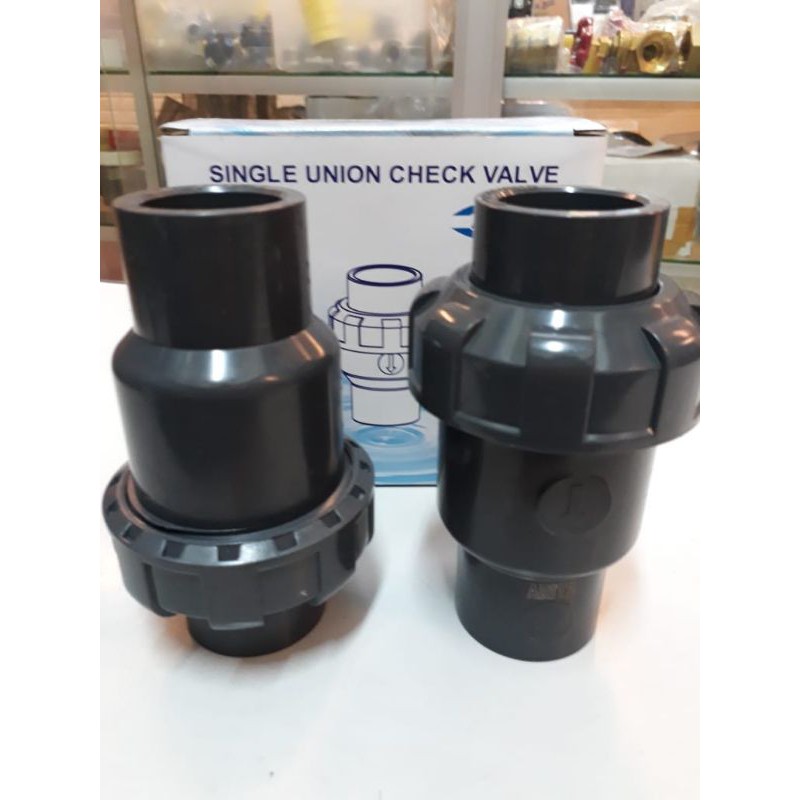 Jual ball check valve pvc 1 1/2" inch / true union ( singel watermur ...