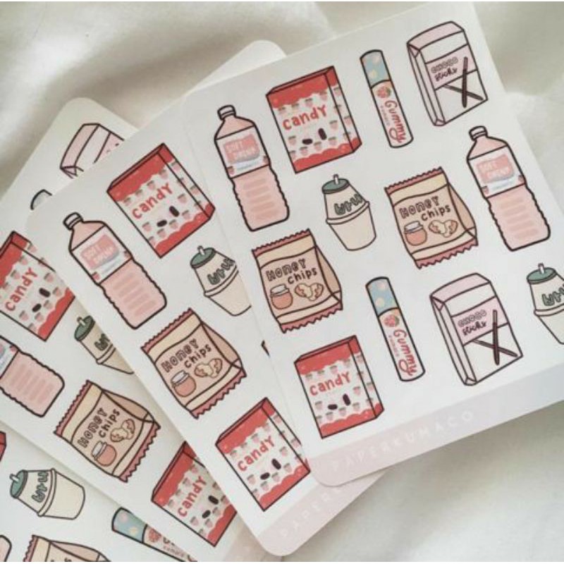 Jual aesthetic and cute stickers pack | Shopee Indonesia