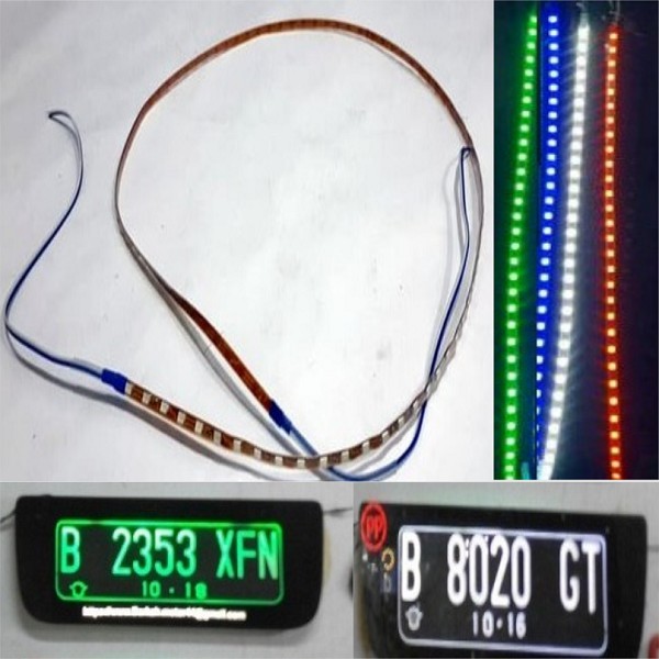 Jual Lampu Plat Nomor LED Strip 60 cm Aneka Warna | Shopee Indonesia
