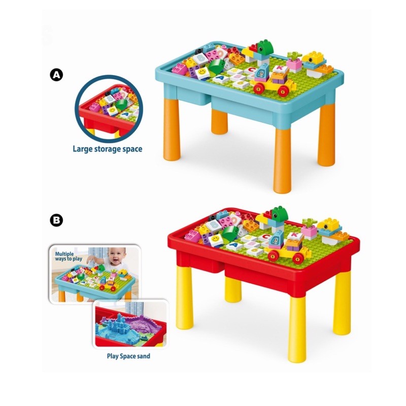 Jual Meja Lego | Block Table | Montessory table | Table Block | Shopee ...