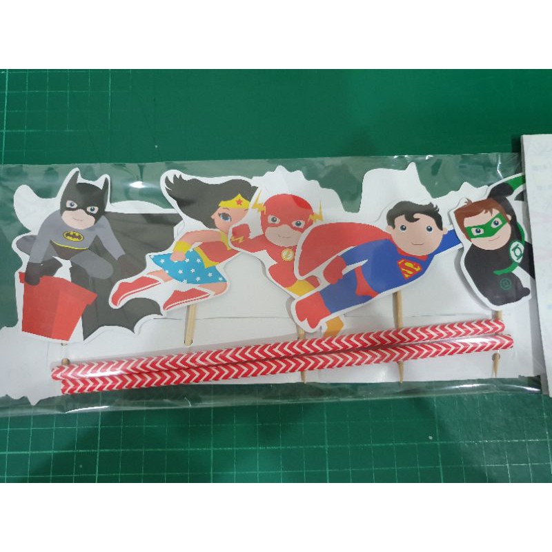 Jual topper kue ulang tahun SUPERHERO DC SUPERMAN BATMAN WONDER WOMAN ...