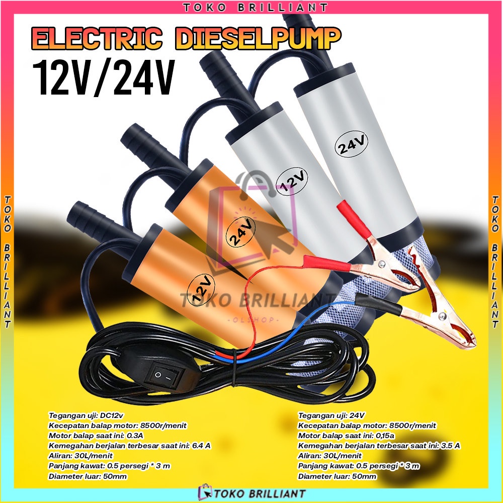 Jual POMPA CELUP POMPA SEDOT SOLAR DC 12V / 24V POMPA MINI DC12V 38MM ...