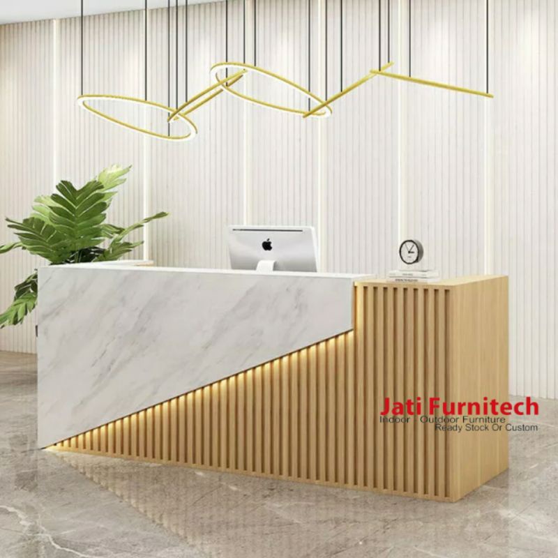 Jual receptionis table - meja counter - meja kasir - interior ...