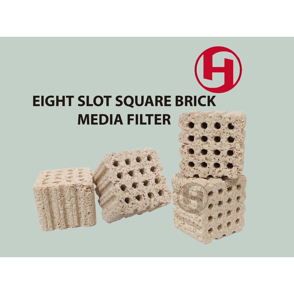 Jual MEDIA FILTER EIGHT SLOT SQUARE BRICK FILTER AQUARIUM RUMAH BAKTERI ...