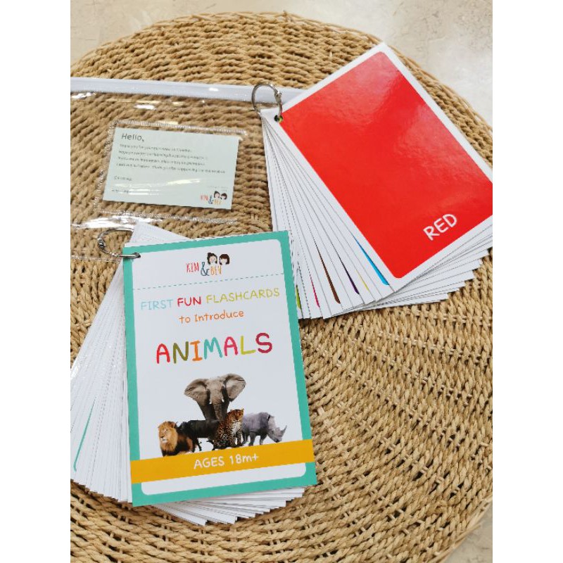 Jual BUNDLE DEAL FLASHCARDS ANIMALS, COLORS & SHAPES / KARTU PINTAR ...