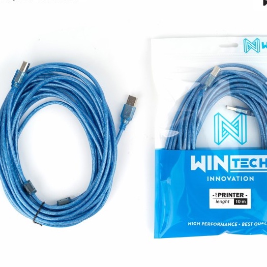 Jual KABEL USB PRINTER 10 METER & 5 METER / KABEL USB PRINTER WINTECH | Shopee Indonesia
