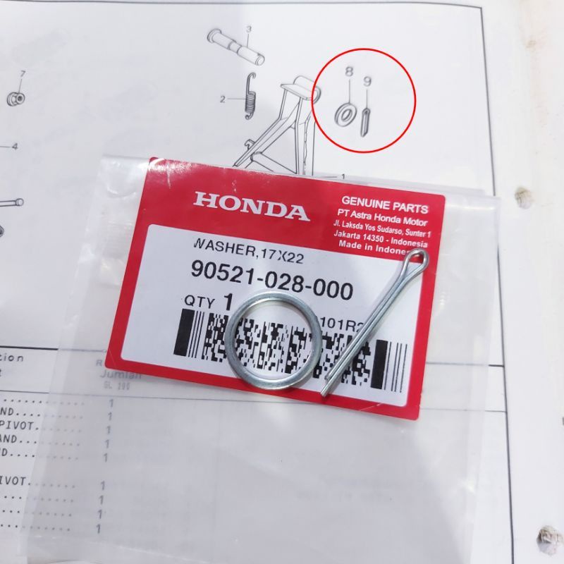 Jual Ring & Spi As Standar 2 Tengah Honda S90 CB 100 125 GL 100 125 ...