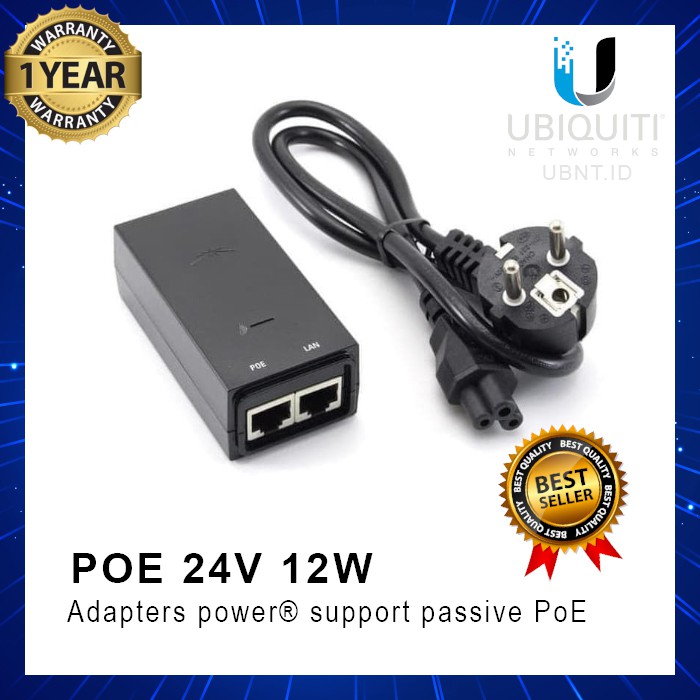 Jual Ubiquiti POE-24-12W POE Adaptor 24V 0.5A | Shopee Indonesia