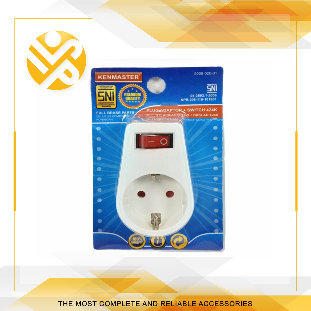 Jual KENMASTER Steker Listrik 1 Lb / Steker Adaptor / Steker Switch ...