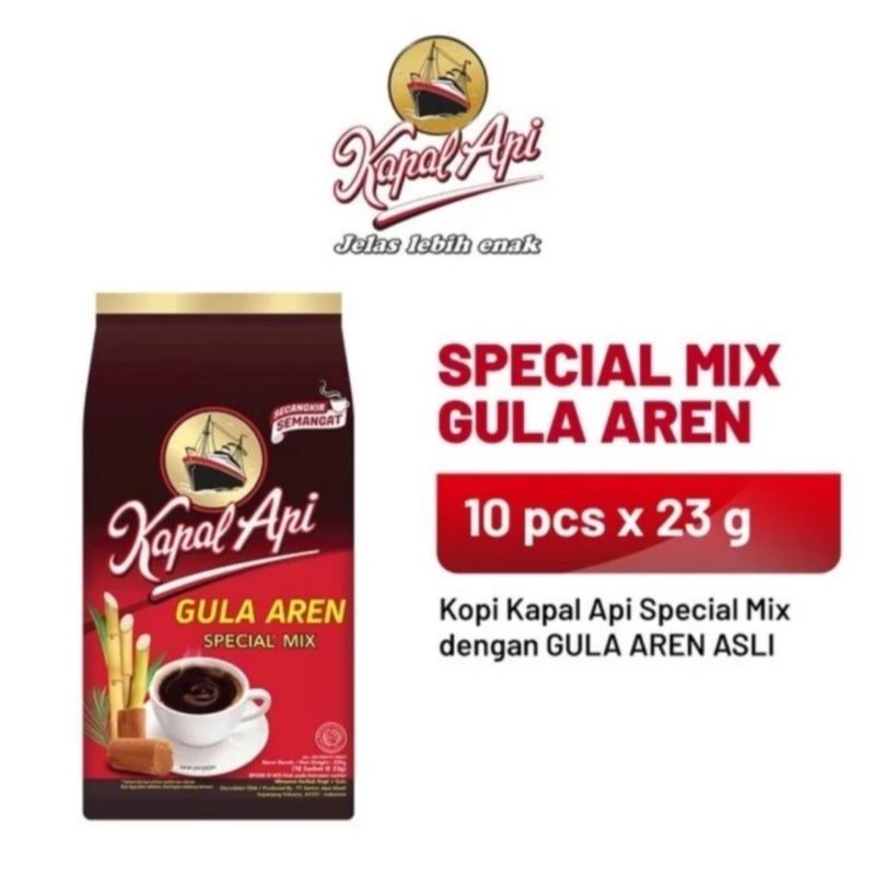 Jual kopi kapal api special mix gula aren 1 pack (10pcs x 23gr ...