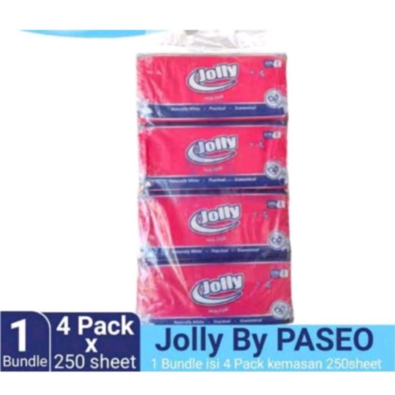 Jual Tisu / Tissue Jolly 250 Sheets 2 Ply = 1 Pak [ isi 4 pcs ...