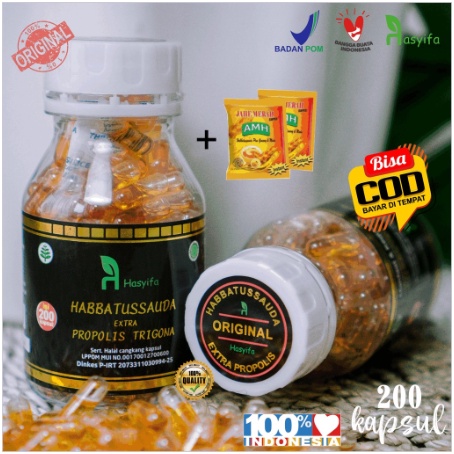 Jual Habbatussauda Extra Propolis Trigona 200 Kapsul | Habatusauda oil ...