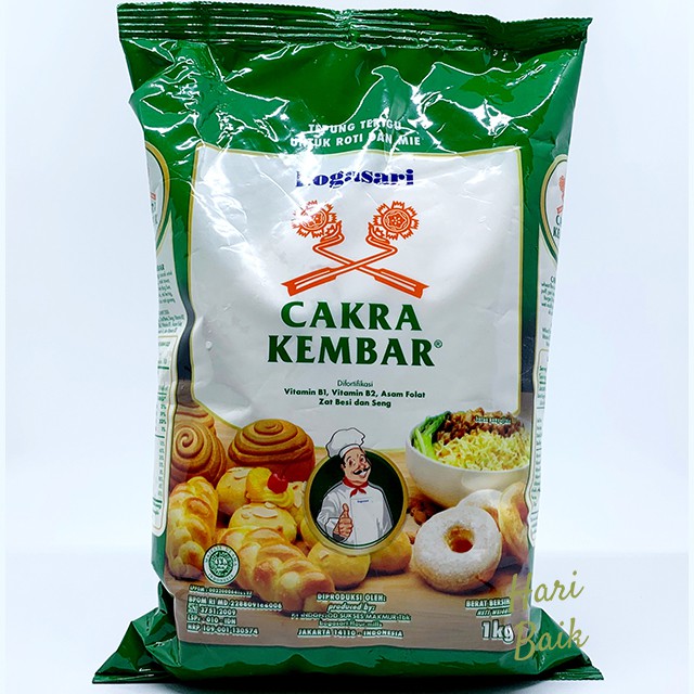 Jual Tepung Terigu Bogasari Cakra Kembar Premium 1KG | Shopee Indonesia
