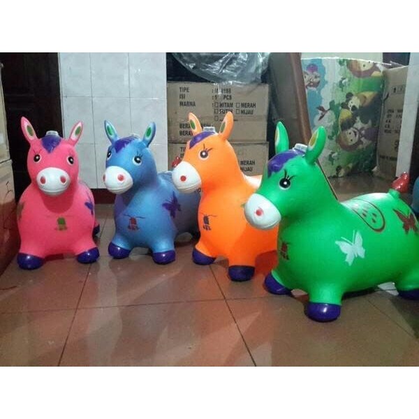 Jual MAINAN KUDA KUDAAN ANAK KARET JUMPING HORSE | Shopee Indonesia