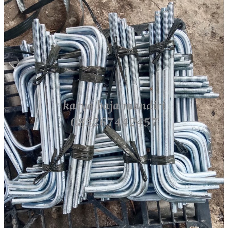 Jual angkur L M12 x 30cm x 10cm st37 galvanis | Shopee Indonesia