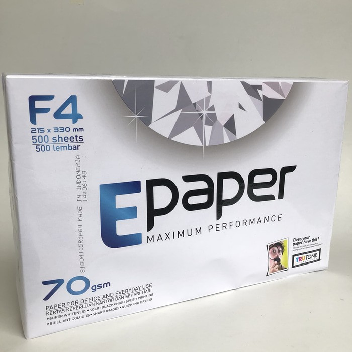 Jual Kertas HVS F4 E-PAPER 70 GSM ( 215 x 330 mm ) | Shopee Indonesia