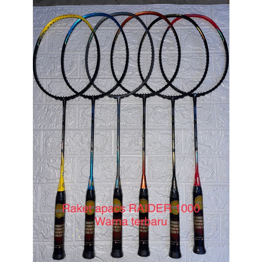 Jual Raket Badminton NEW APACS RAIDER 1000+Grip KUAT 33 lbs ORIGINAL ...