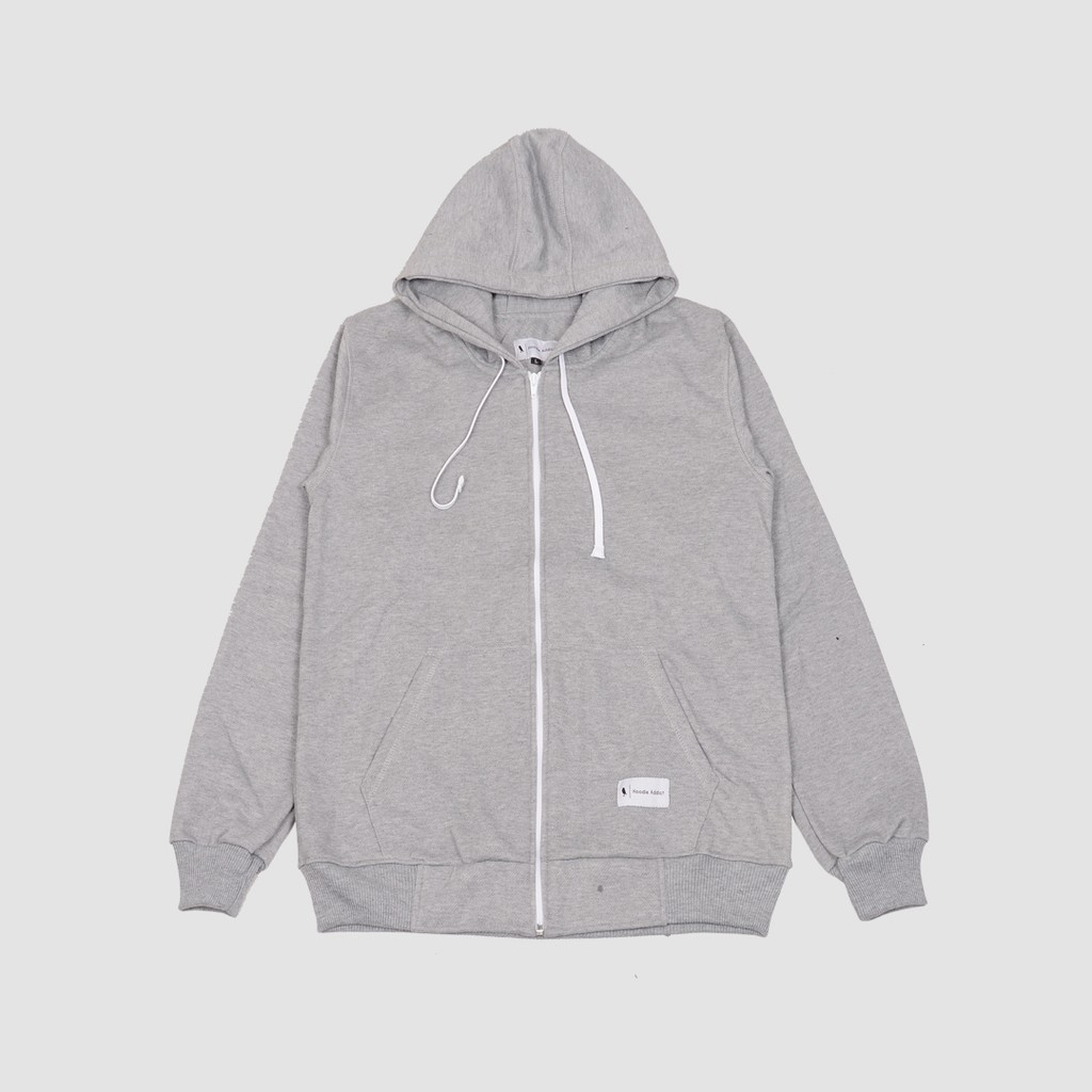 Jual Hoodie Addict - Zipper Hoodie Dewasa Polos Abu Muda / Misty Pria ...