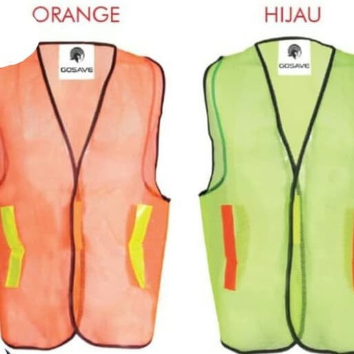 Jual Rompi ORANGE dan HIJAU Safety Vest Proyek Polyester POLISTER ...