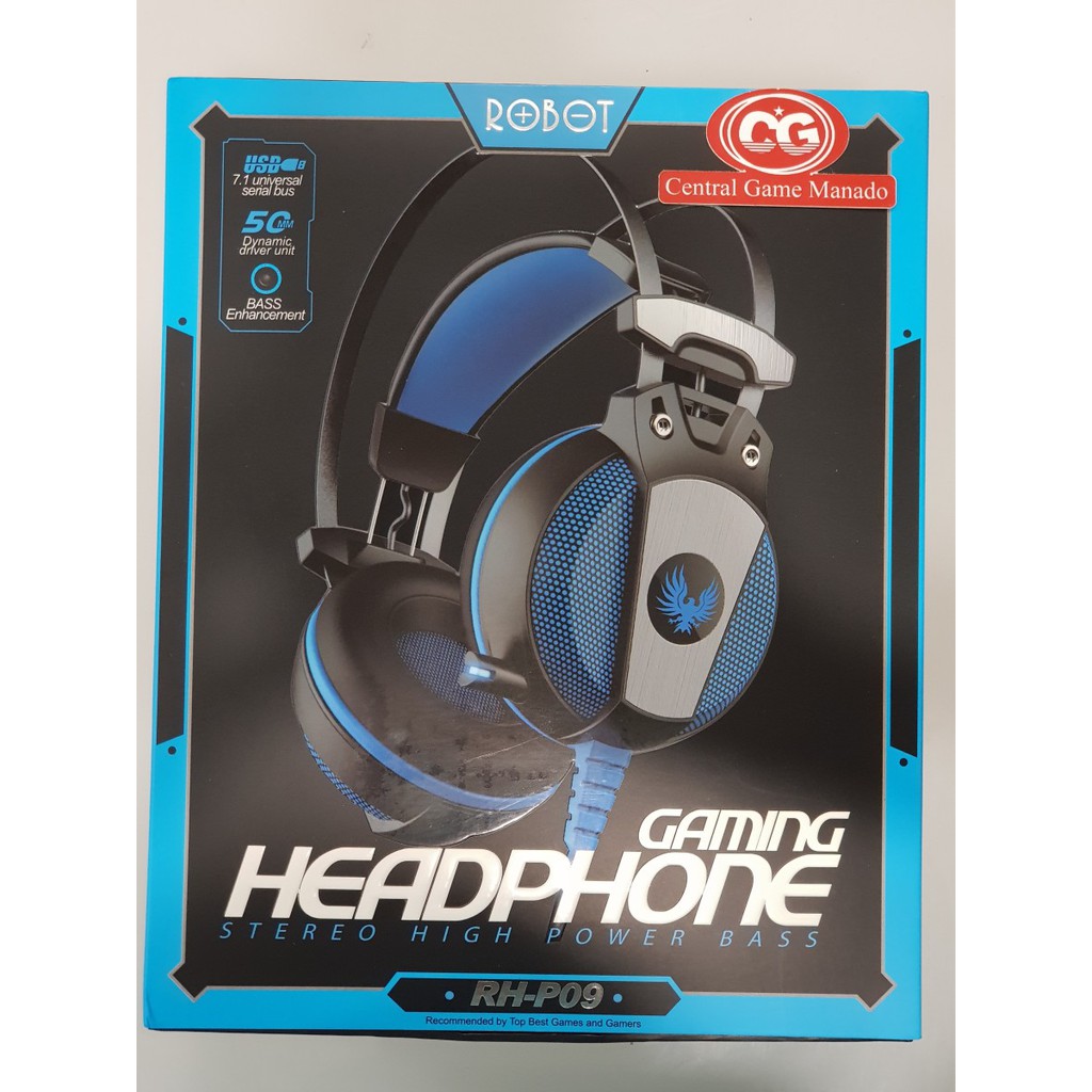 Jual HEADSET GAMING ROBOT RH-P09 STEREO HIGH POWER BASS | Shopee Indonesia