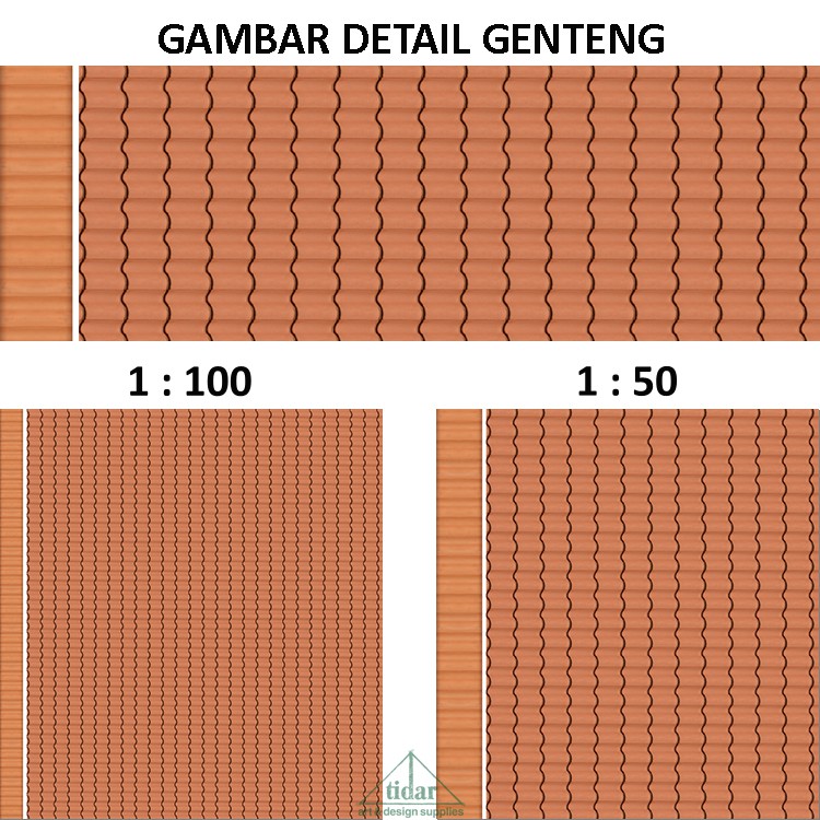 Jual Kertas Tekstur / Motif Genteng / Atap Berskala / Miniblock #1 ...