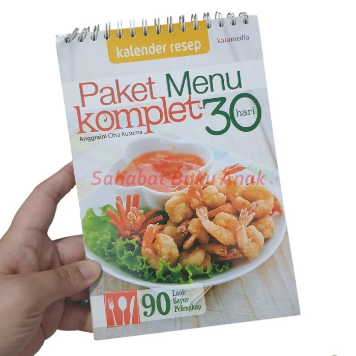 Jual Buku Kalender Resep Paket Menu Komplet 30 Hari 90 Lauk Sayur ...