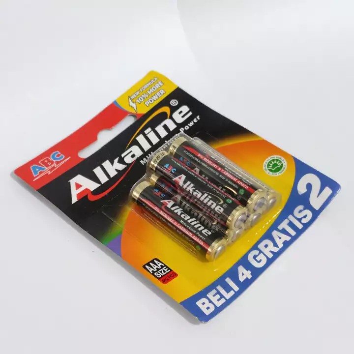 Jual Baterai ABC Alkaline AAA isi 6 pcs | AAA Size | Shopee Indonesia