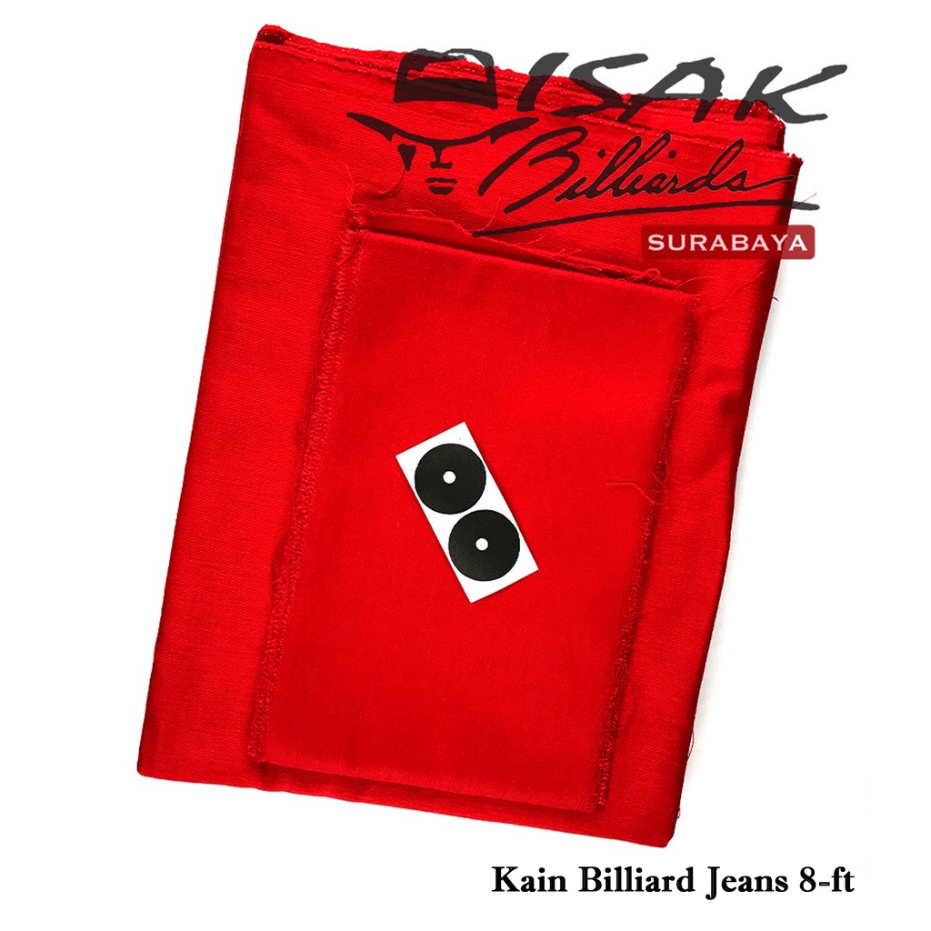 Jual Kain Laken 8-ft jeans Lokal - Merah - Billiard Table Cloth Meja ...
