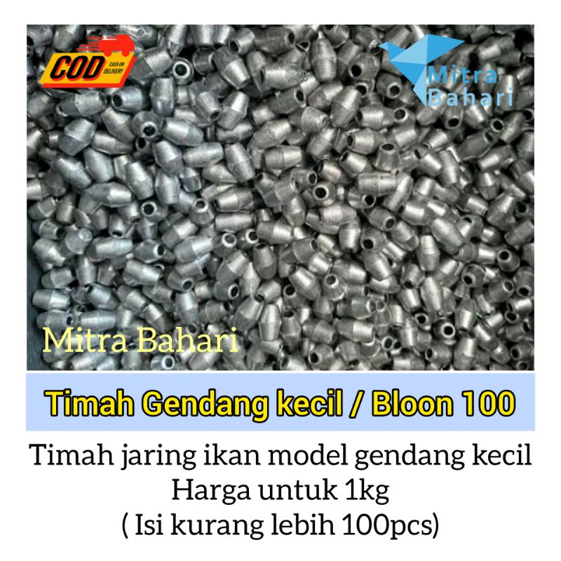 Jual TIMAH JARING IKAN 1 KG +/- ISI 100 | TIMAH BLOON 100 | TIMAH ...