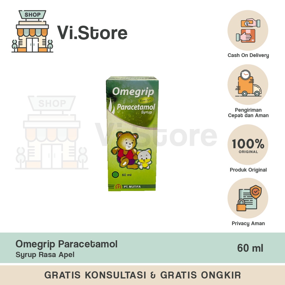 Jual Omegrip Paracetamol Sirup Rasa Apel 60 ml | Shopee Indonesia