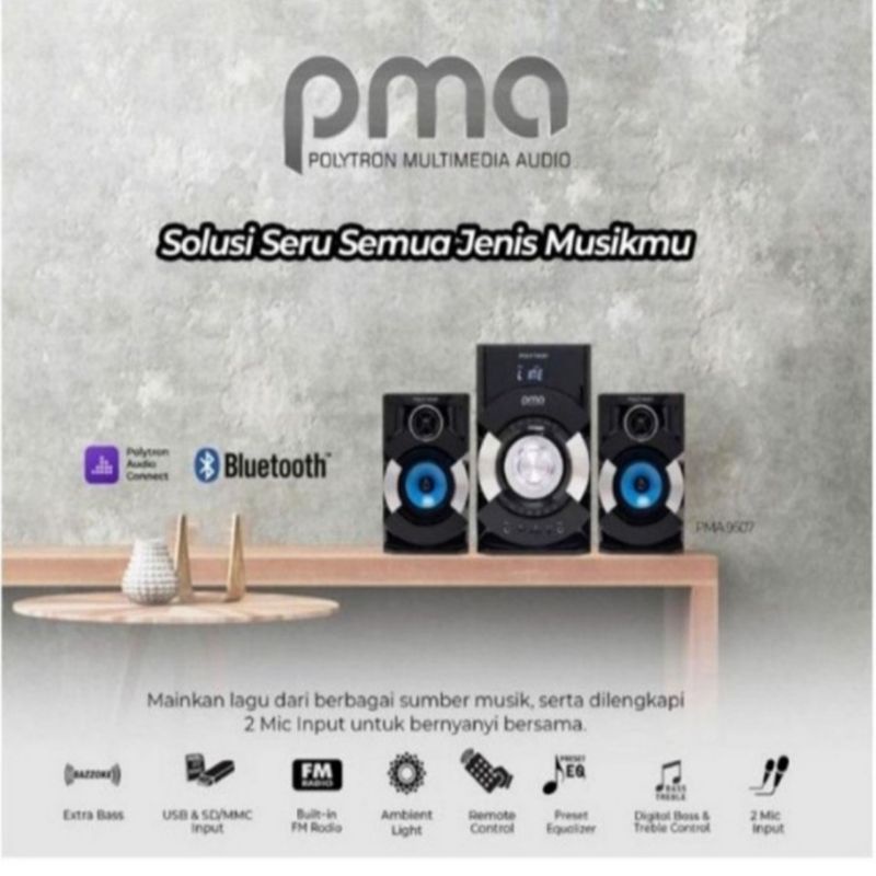 Jual POLYTRON SPEAKER MULTIMEDIA BLUETOOTH PMA 9527 | Shopee Indonesia