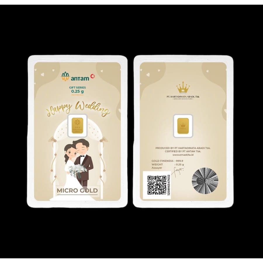 Jual LM Micro Gold ANTAM Hartadinata Logam Mulia 0.25 gram GIFT Series ...