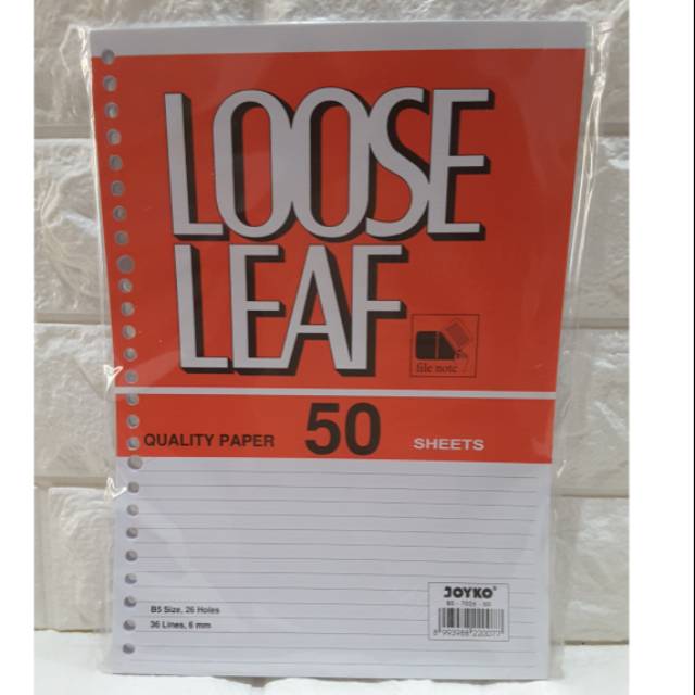 Jual Loose Leaf Joyko B5 ( 50 lembar) | Shopee Indonesia