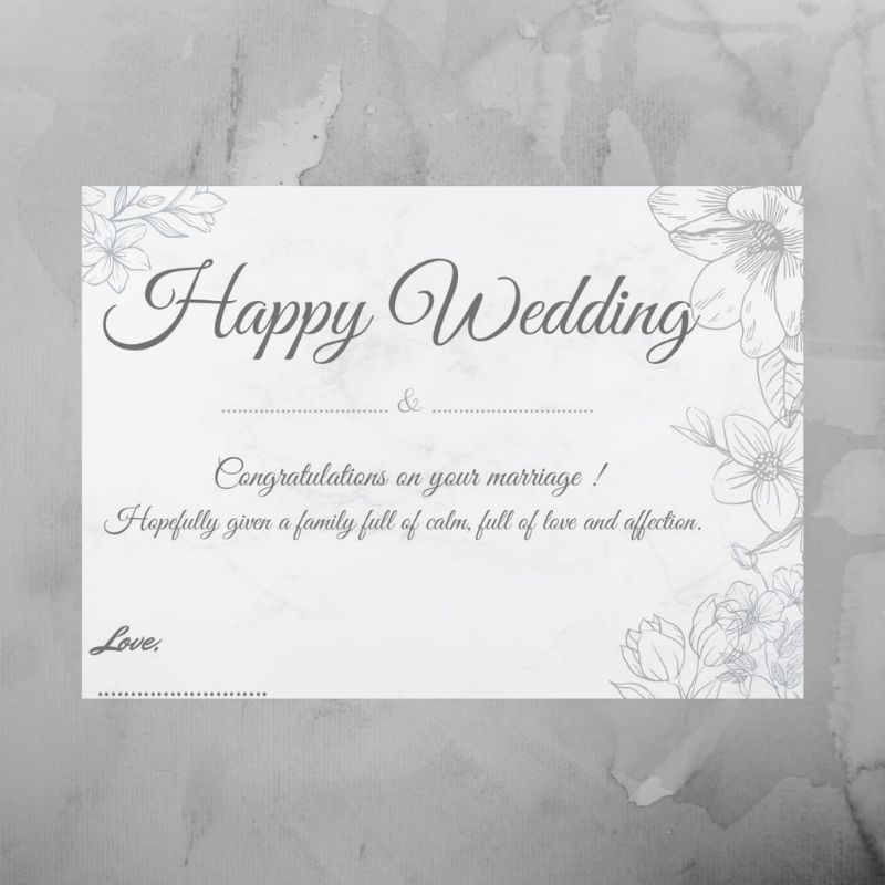 Jual KARTU UCAPAN/GREETING CARD/GIFT CARD/KARTU UCAPAN WEDDING | Shopee ...
