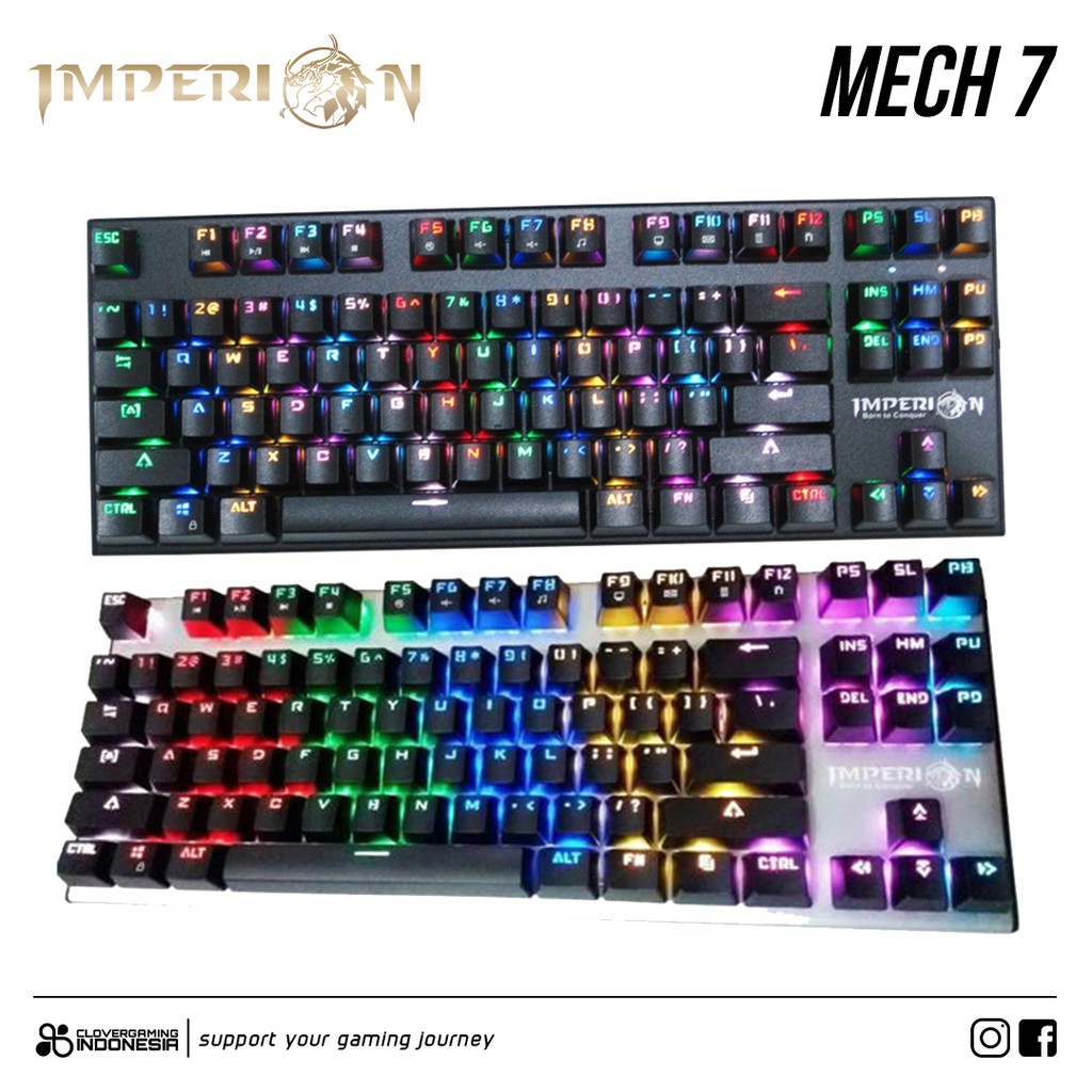 Jual Imperion Mech 7 TKL Mechanical Gaming Keyboard RGB | Shopee Indonesia