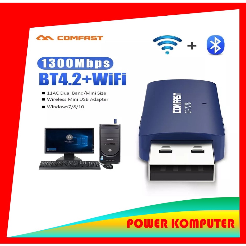 Jual Adapter Dual Band WiFi Bluetooth Adapter Wifi Adapter 1300Mbps ...