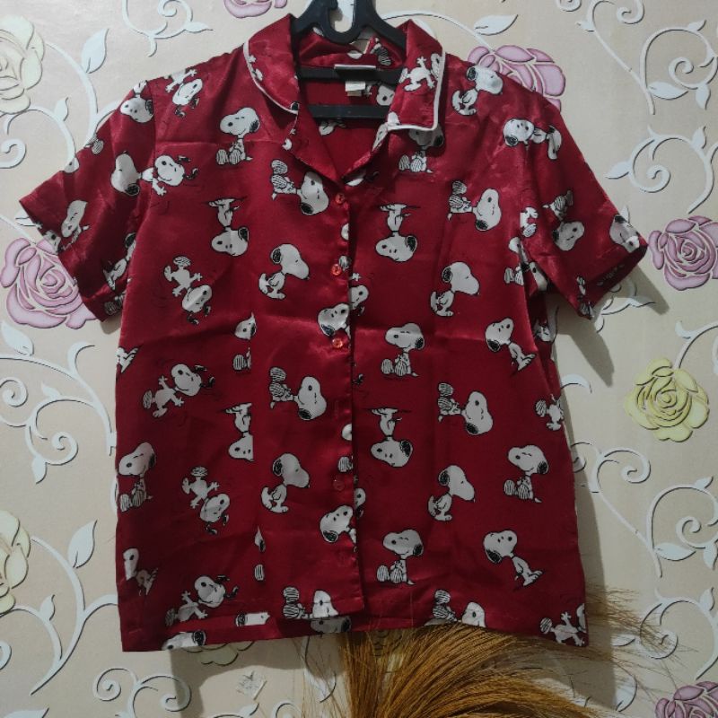 Jual baju tidur atasan Snoopy syantik preloved | Shopee Indonesia