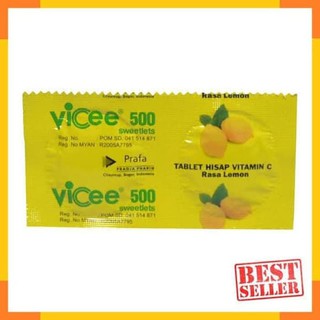 Jual Vicee 500 mg Rasa lemon 1 Box 50 Strip @100 TABLET | Shopee Indonesia