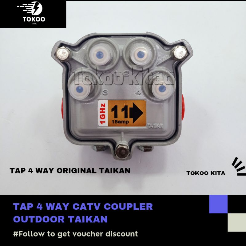 Jual Tap 4 way CATV coupler outdoor taikan original 11 DB (20 pcs ...