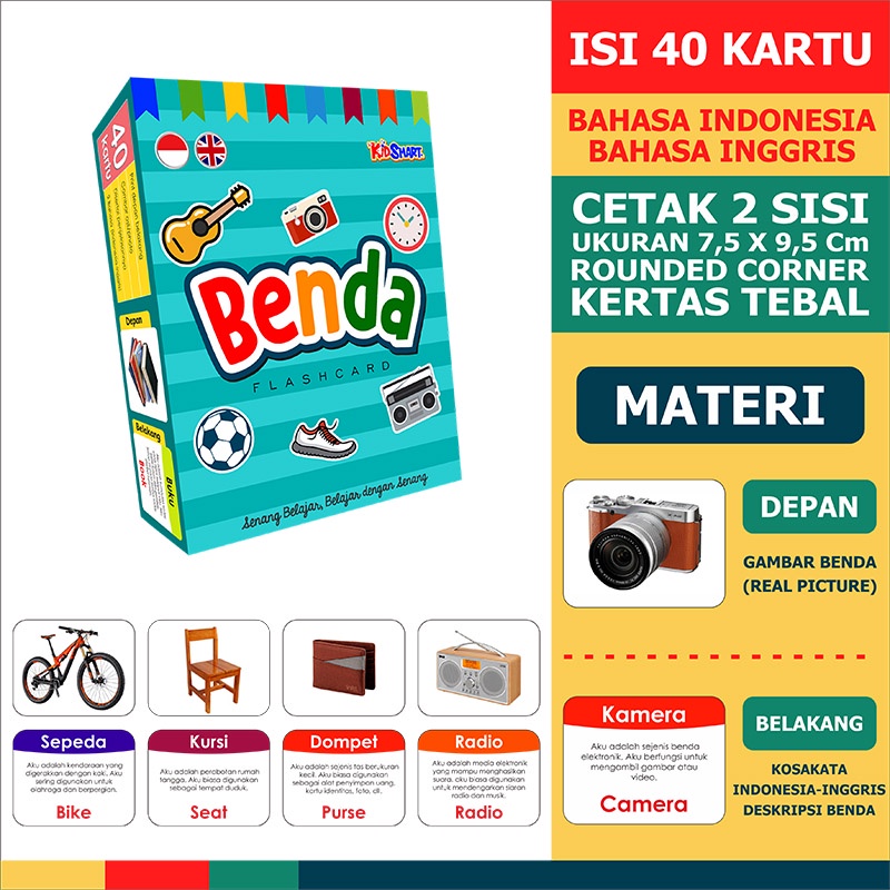 Jual Benda - Flash Card Edukasi Anak Kidsmart | Shopee Indonesia