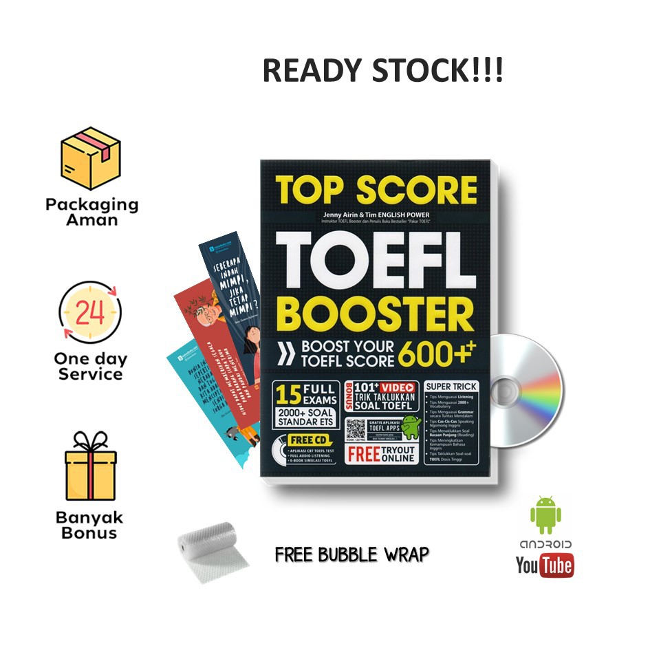 Jual Buku Top Score Toefl Booster + CD - Forum Edukasi | Shopee Indonesia