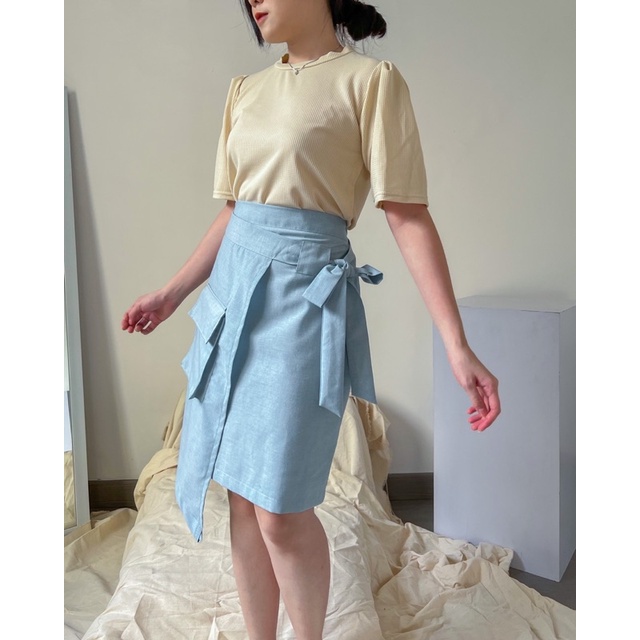 Jual KANON - Juni Asymmetrical Skirt - Rok kantor pensil asimetris ...