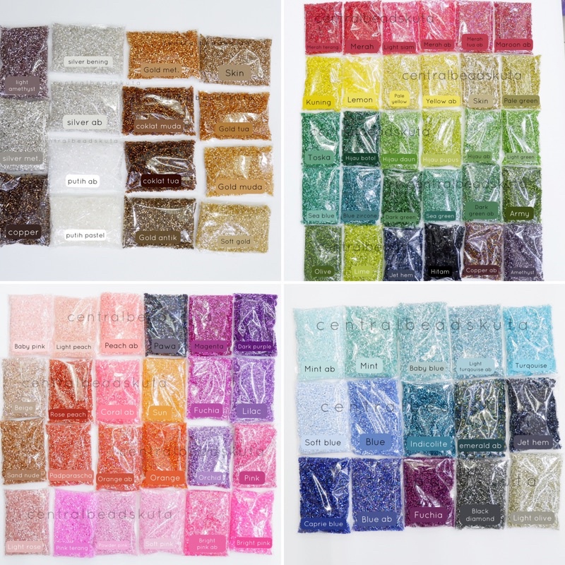 Jual (PART 1-50gram) Payet bambu warna premium / payet 2cut / payetan ...