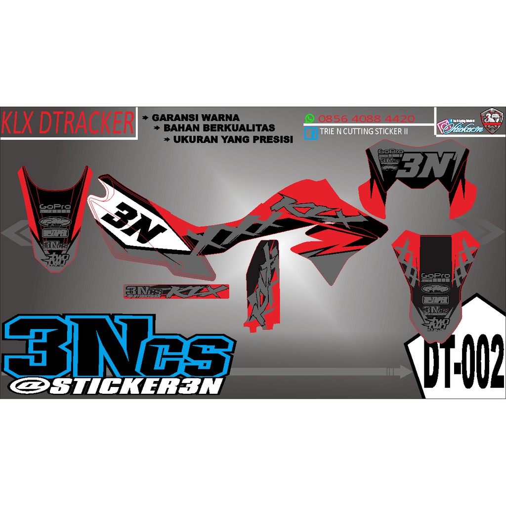 Jual Decal KLX Dtracker Supermoto, decal klx dtracker new fullbodi ...