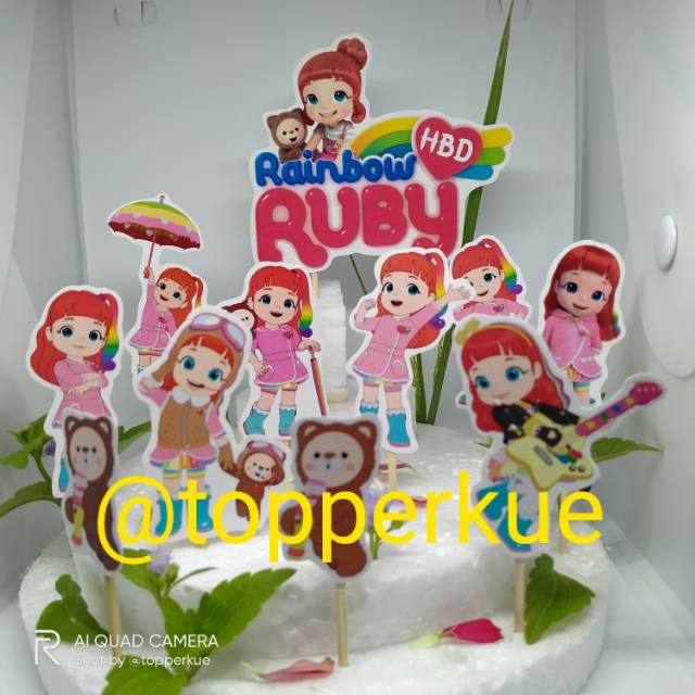 Jual Topper kue karakter Rainbow Ruby | Shopee Indonesia